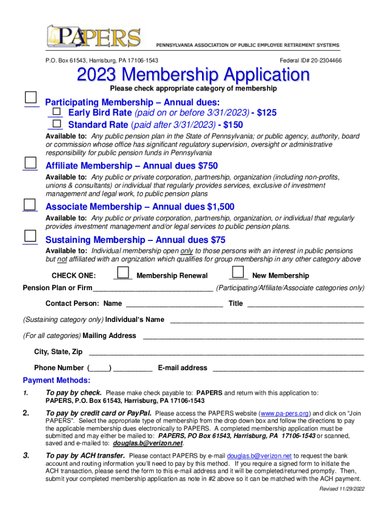 Fillable Online Join PAPERS Fax Email Print - pdfFiller