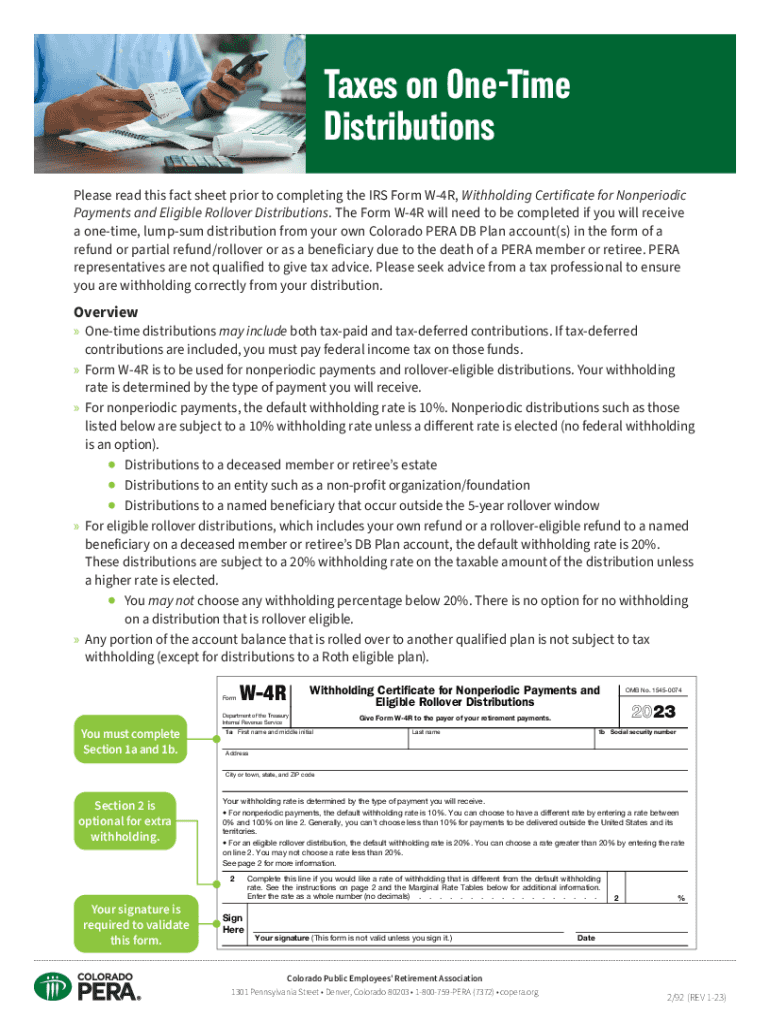 Fillable Online Are You Ready for the New W-4P and W-4R Forms? - Segal ...