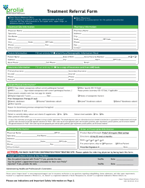 Fillable Online Treatment Referral Form Fax Email Print - pdfFiller