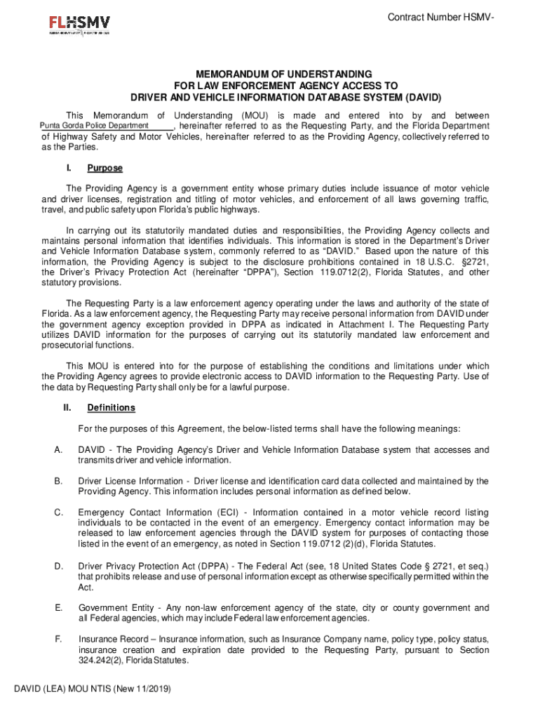 Fillable Online 1105 - Driver and Vehicle Information Database (DAVID ...