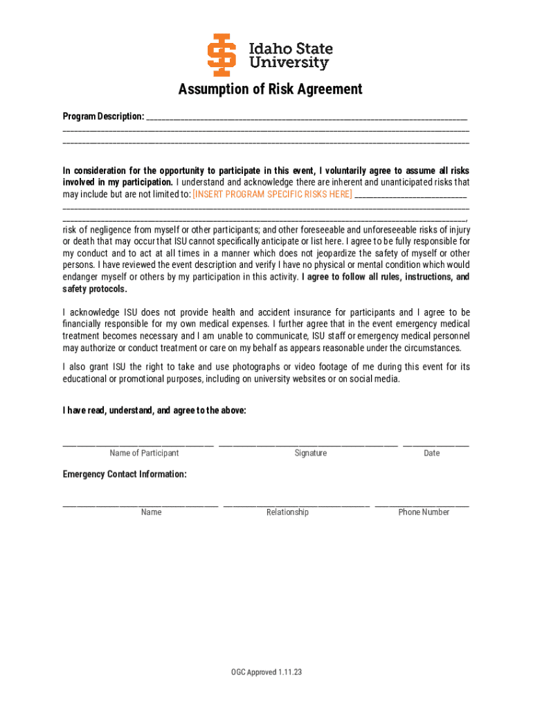 Fillable Online waiver-of-liability-and-assumption-of-risk-agreement ...