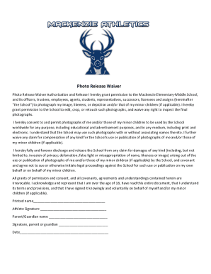 Fillable Online School Photo Release Form Template Fax Email Print ...