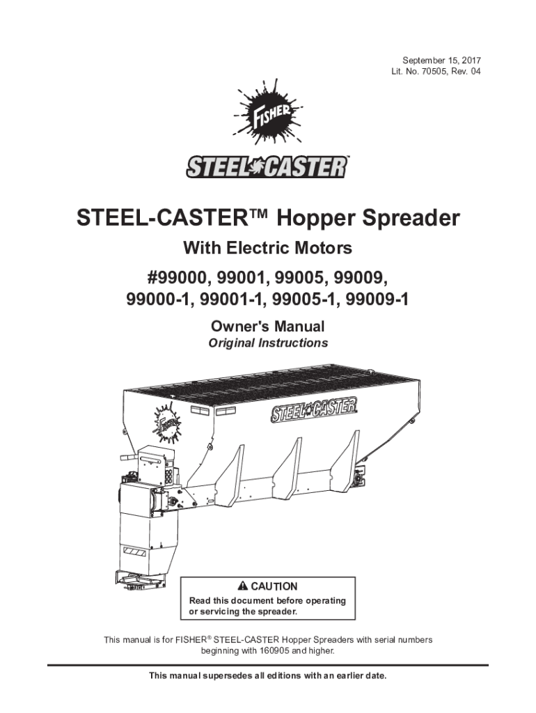 Fillable Online STEELCASTER Hopper Spreader Fax Email Print - pdfFiller