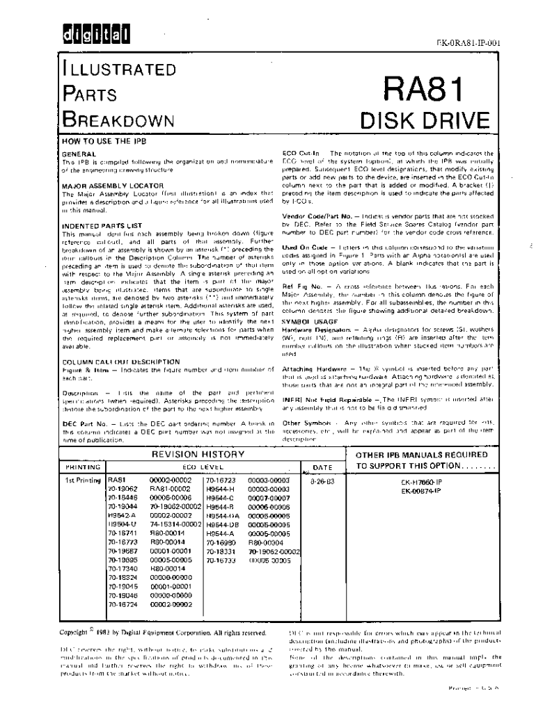 Fillable Online RA81 disk drive - Computer History Wiki - gunkies.org ...