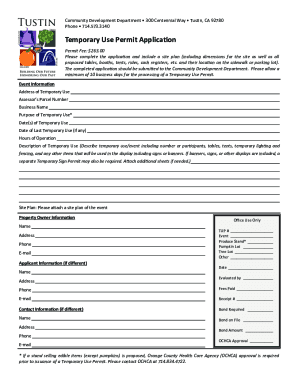 Fillable Online Temporary Use Permit Applicaon Fax Email Print - pdfFiller