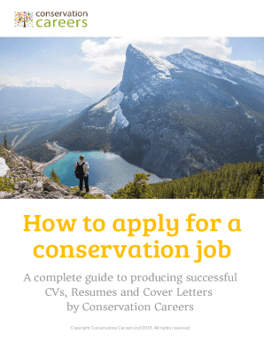 Fillable Online How to Apply for a Conservation Job: The 10-step Guide ...