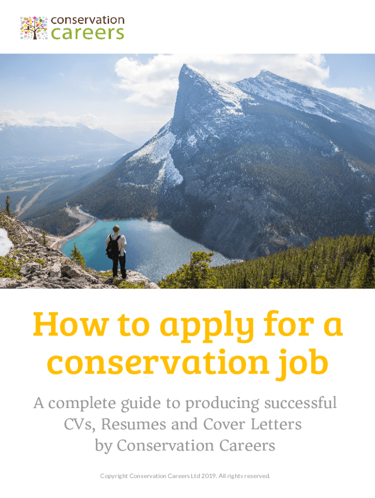 Fillable Online How to Apply for a Conservation Job: The 10-step Guide ...