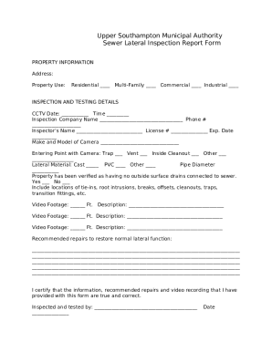 INSPECTION CHECK SHEET & SIGN-OFF Doc Template | pdfFiller