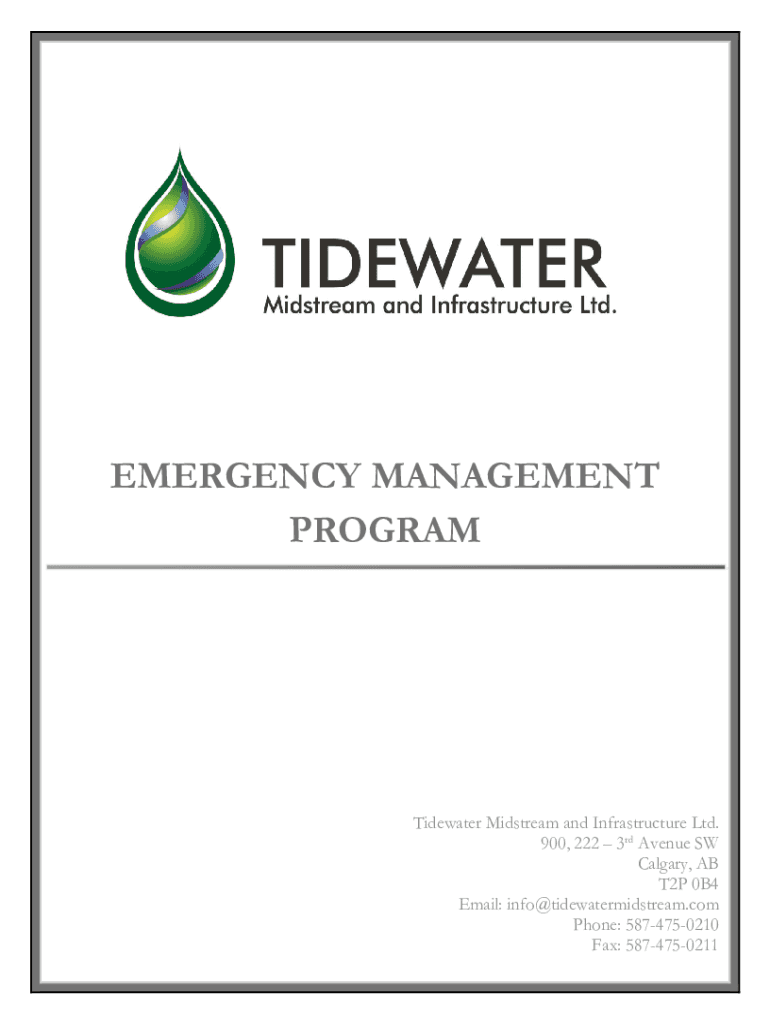 Fillable Online Tidewater Midstream and Infrastructure Company Profile ...