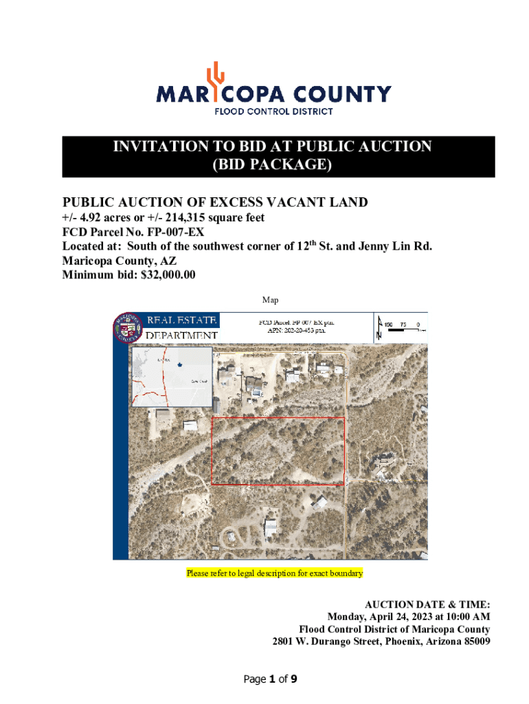 Fillable Online INVITATION TO BID AT PUBLIC AUCTION Fax Email Print ...