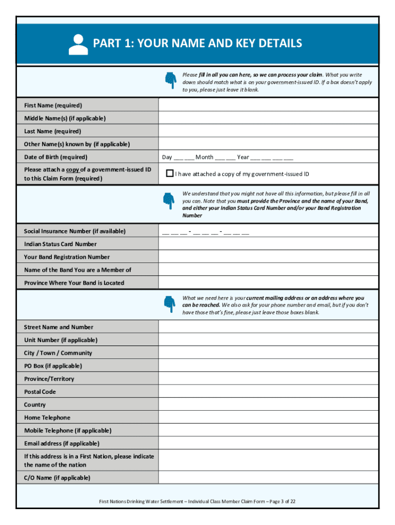 Fillable Online Claim Form for Individuals Fax Email Print - pdfFiller