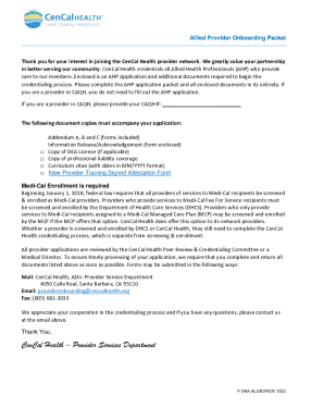 Fillable Online CenCal Health - Department of Health Care Services Fax ...