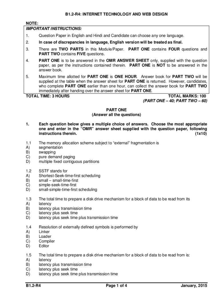 Fillable Online INTRODUCTION TO THE INTERNET AND WEB PAGE DESIGN Fax ...