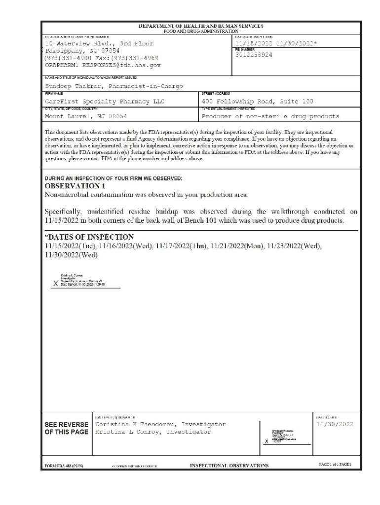 Fillable Online Quality Formulation Laboratories, Inc. Paterson, NJ ...