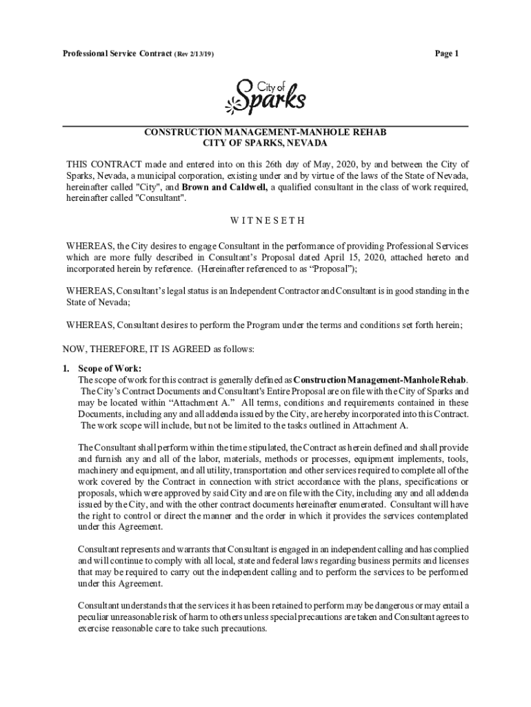 Fillable Online professional services agreement - State Public Works ...