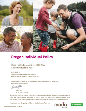 Fillable Online Moda Health Beacon Silver 3000 Fax Email Print - pdfFiller