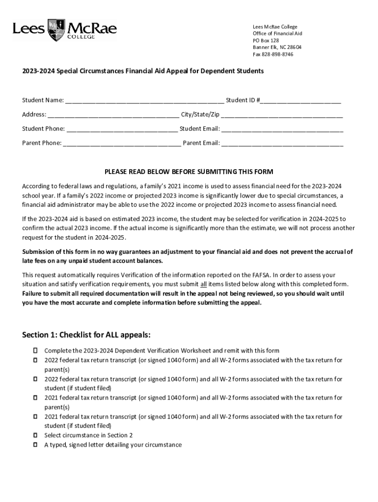 Fillable Online How to Write a Financial Aid Appeal Letter Fax Email ...