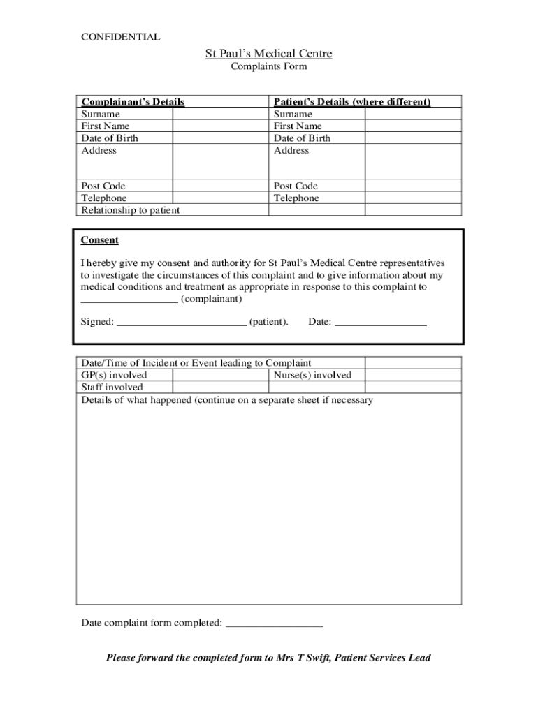 Fillable Online New Patient Registration Form (GMS1) Fax Email Print ...