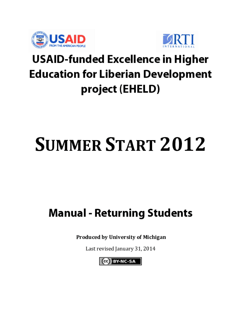 Fillable Online open umich Summer Start - Course for First and Second ...
