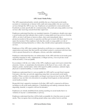 Fillable Online iod unh Sample Social Media Guidelines Fax Email Print ...