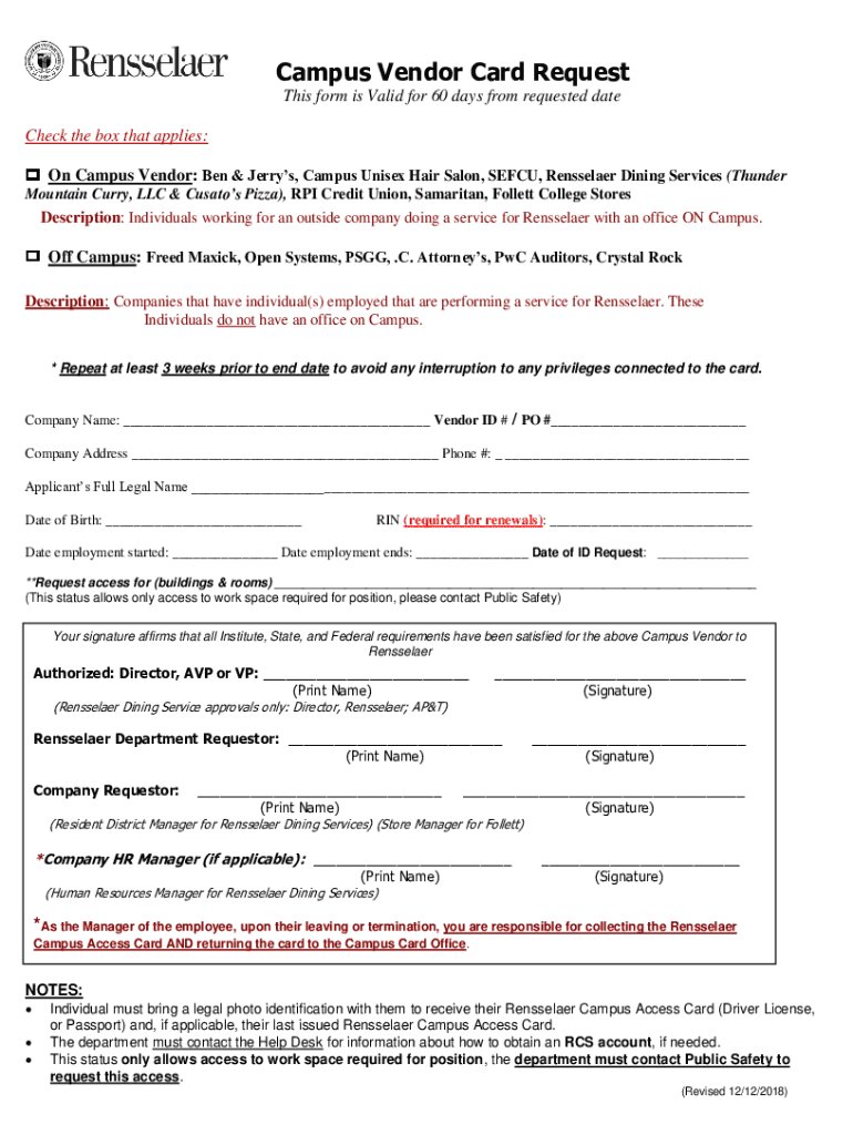 Fillable Online Sodexho Marriott ID Request Form Fax Email Print ...