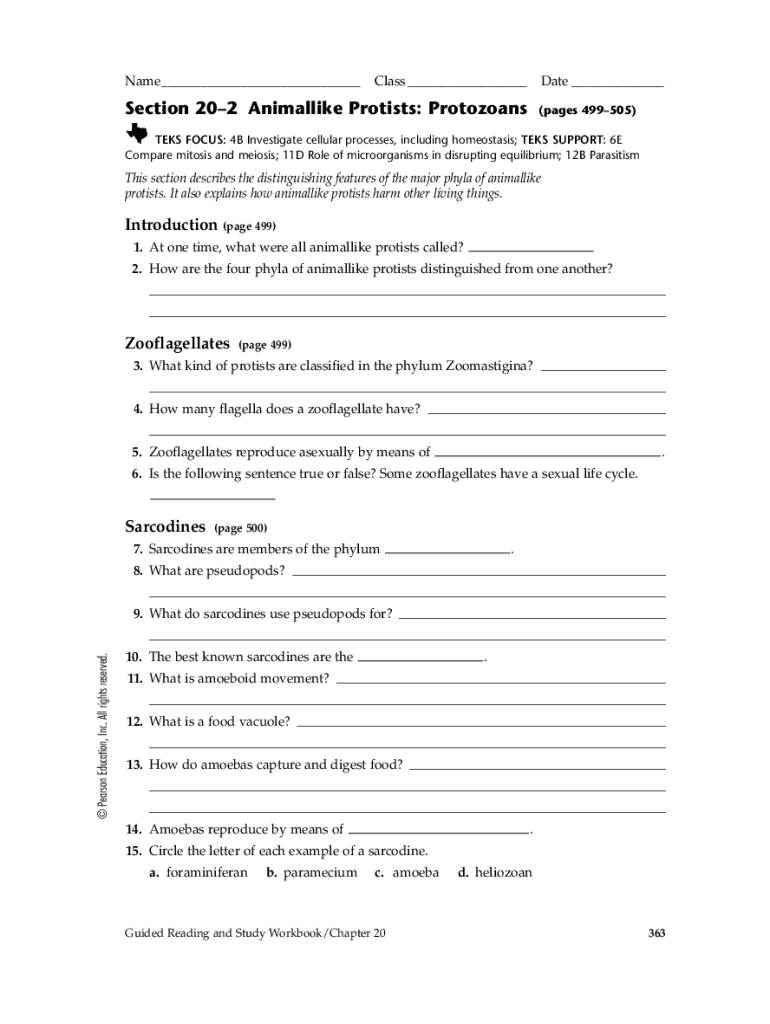 Fillable Online To Retake the TEST on Bacteria, Viruses, Protists and ...