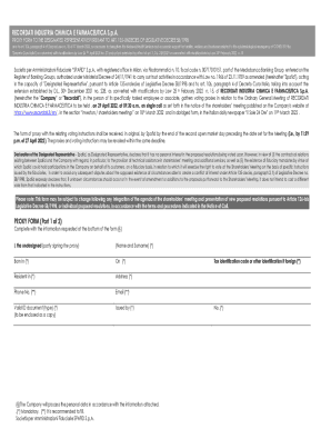 Fillable Online Recordati S.p.A.: Direct proxy form to the Designated ...