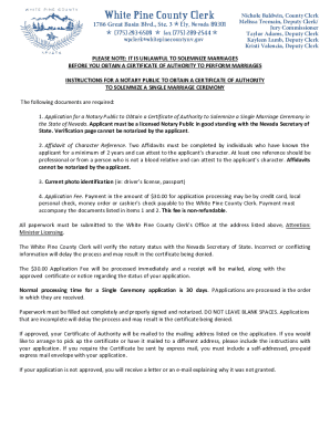 Fillable Online White Pine County Clerk Fax Email Print - pdfFiller