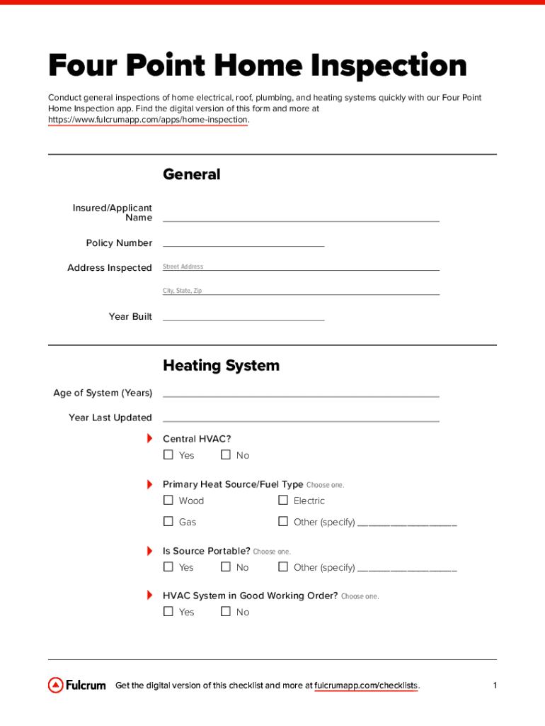 Fillable Online Four Point Inspection4 Point Inspection Near You Fax ...