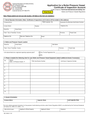 Fillable Online TSSA Certificate of Authorization 2021-2024 Fax Email ...