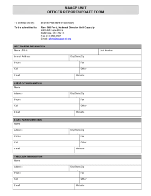 Fillable Online Naacp Officer Report Form - Fill Online, Printable ...
