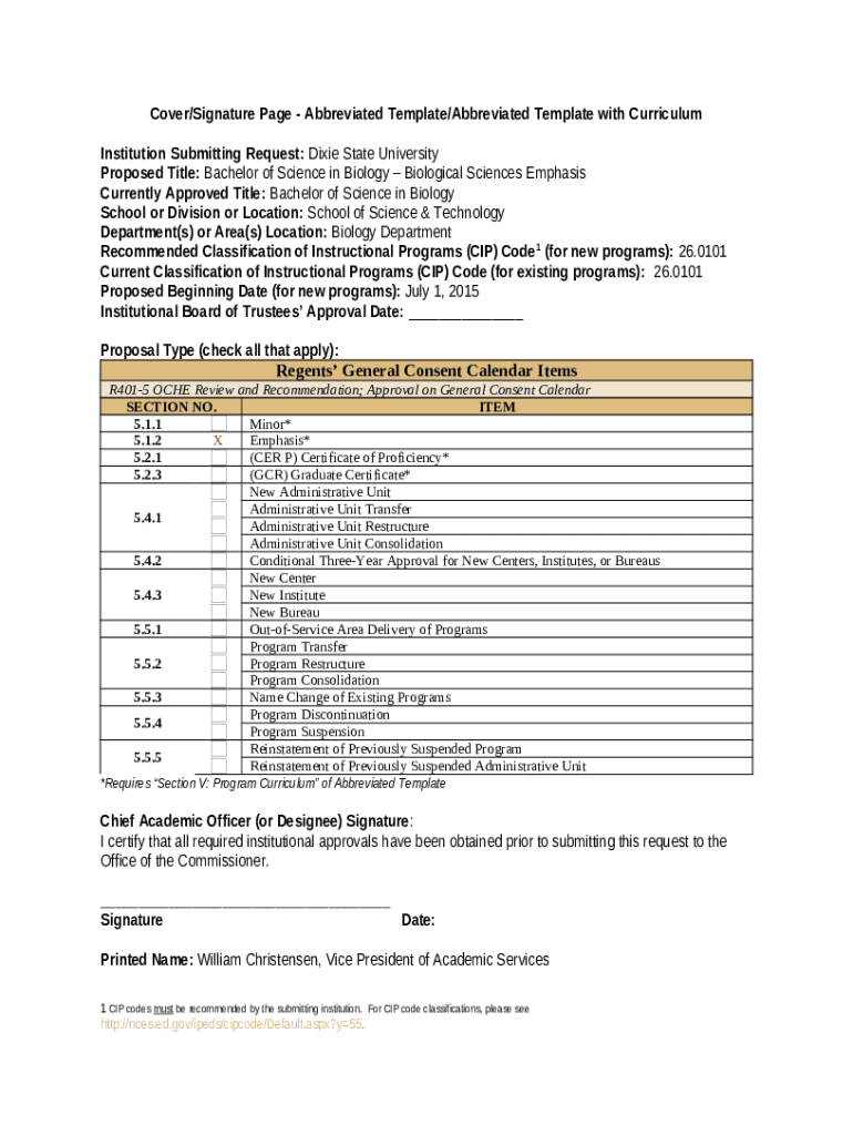 Cover/Signature Page - Abbreviated Template/ ... Doc Template | pdfFiller