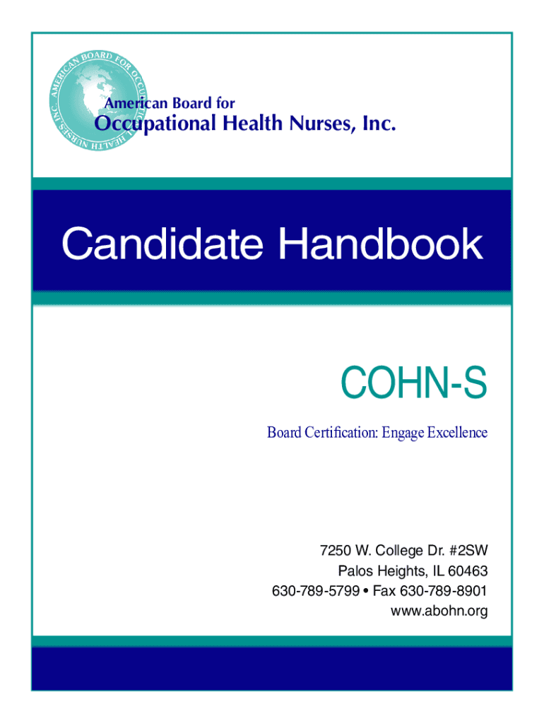 Fillable Online ABOHN-American Board for Occupational Health Nurses Fax ...