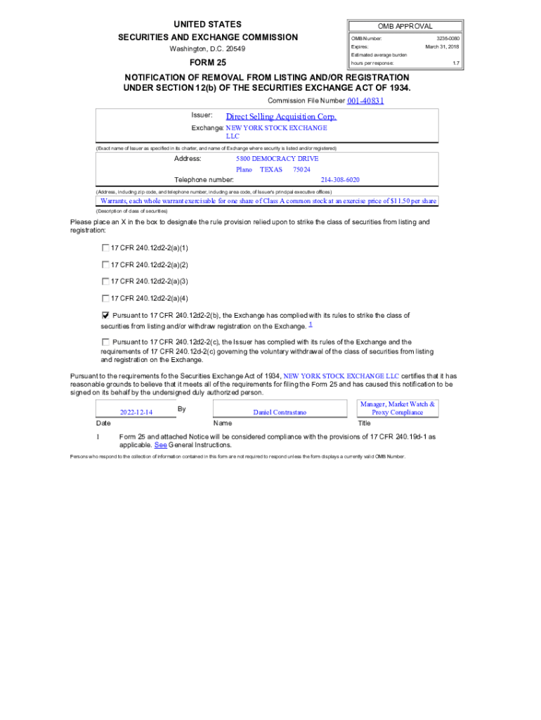 Fillable Online UNITED STATES OMB APPROVAL OMB Number: 3235- ... Fax ...
