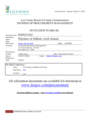 Fillable Online Purchasing Invitations for Bid/Requests for Proposal ...