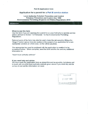 Fillable Online part b application form Fax Email Print - pdfFiller