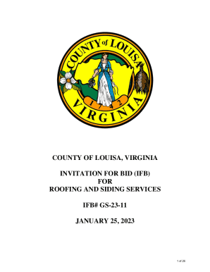 Fillable Online county of louisa, virginia invitation for bid (ifb) for ...