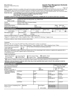 Fillable Online Aquatic Plant Management (APM) Permit Application Forms ...