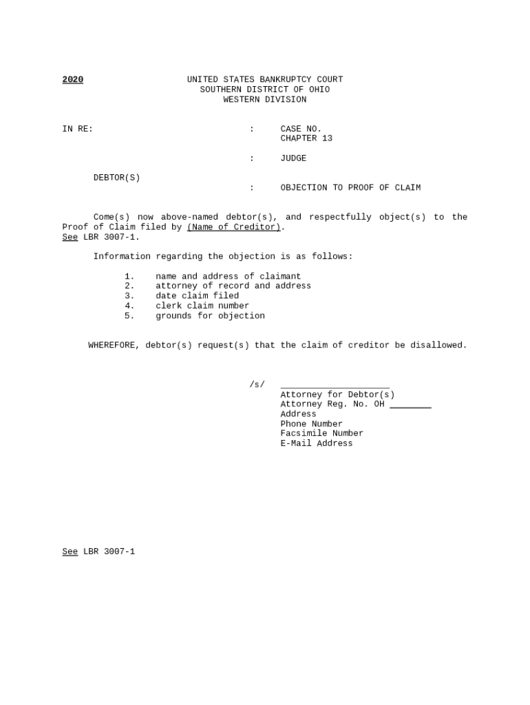 Debtor(s) ) ) ) Case No. Chapter 13 JudgeNOTICE Doc Template | pdfFiller