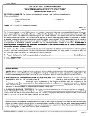 Fillable Online Oklahoma Real Estate Purchase Contract (And How to Use ...