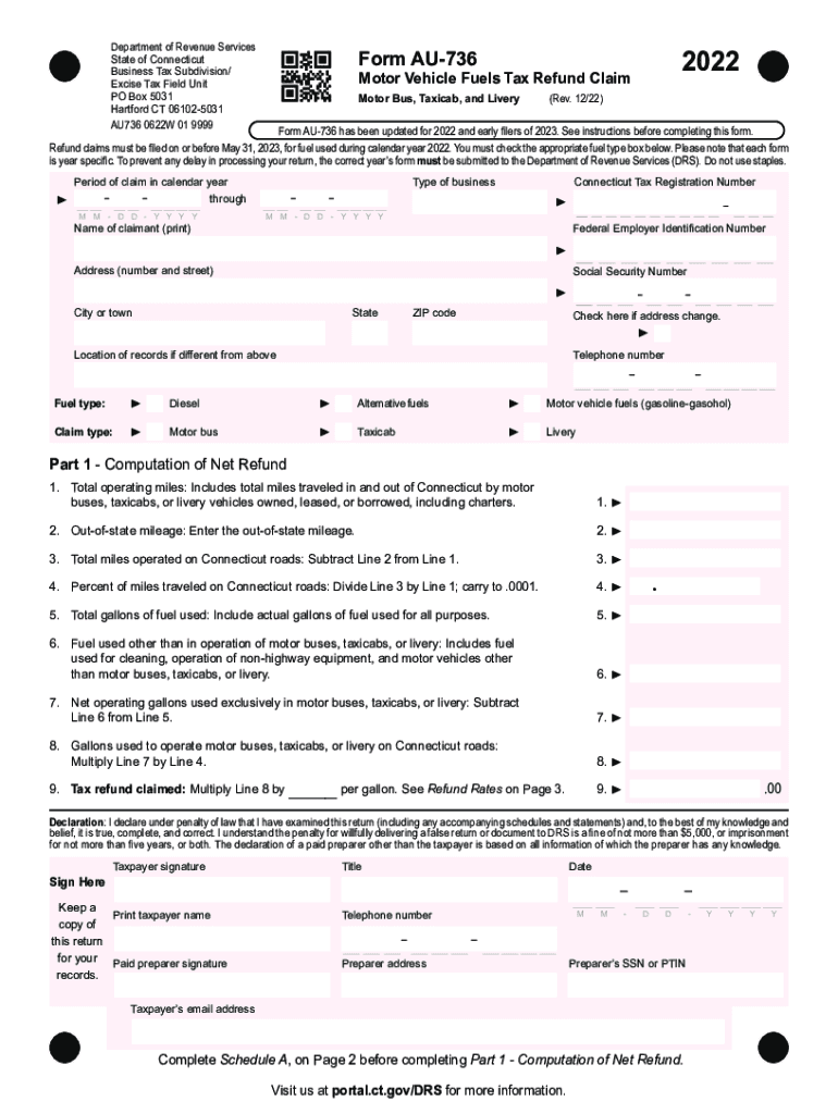 Fillable Online Form AU-736 has been updated for 2022 and early filers ...