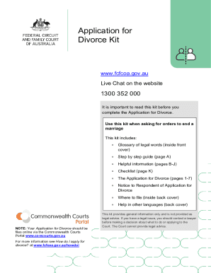 Fillable Online Divorce Service Kit (do it yourself kit) Fax Email ...