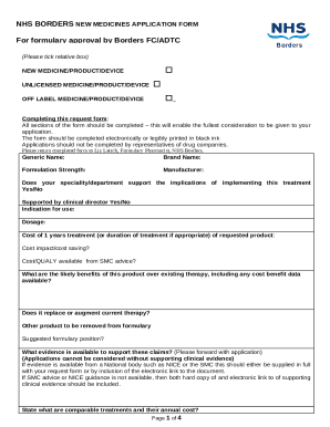 NEW MEDICINE REQUEST Doc Template | pdfFiller