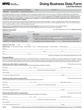 Fillable Online What is the purpose of the Doing Business Data Form ...