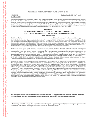 Fillable Online preliminary official statement dated Fax Email Print ...