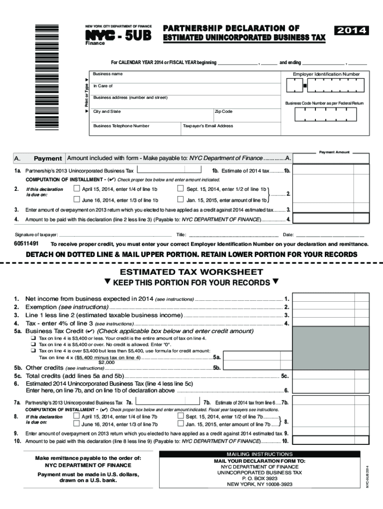 Fillable Online Nyc 5Ub Form. Disaster Preparedness Fax Email Print ...