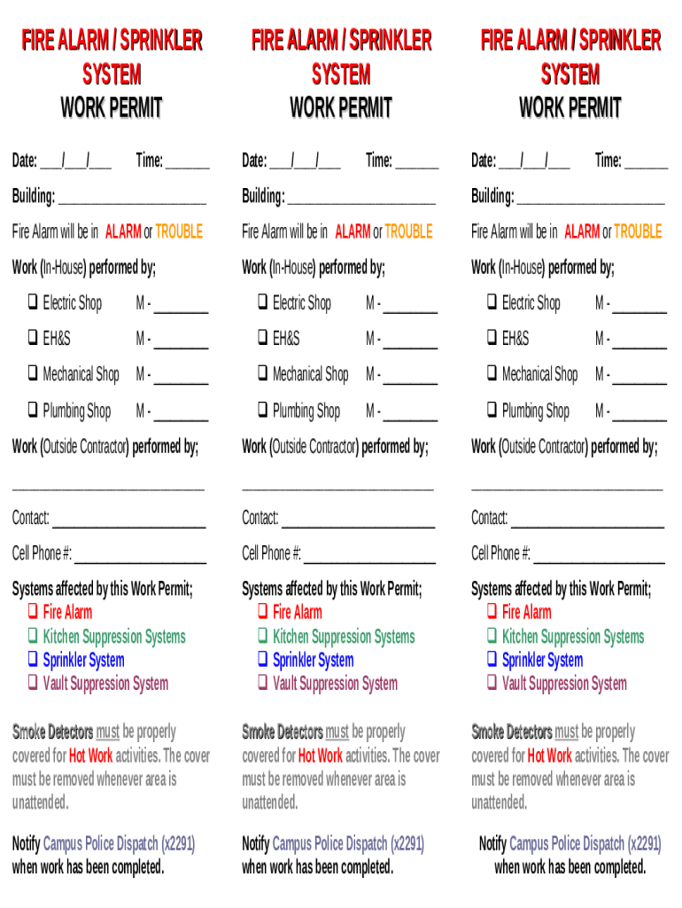 Building Permit Application FIRE Doc Template | pdfFiller