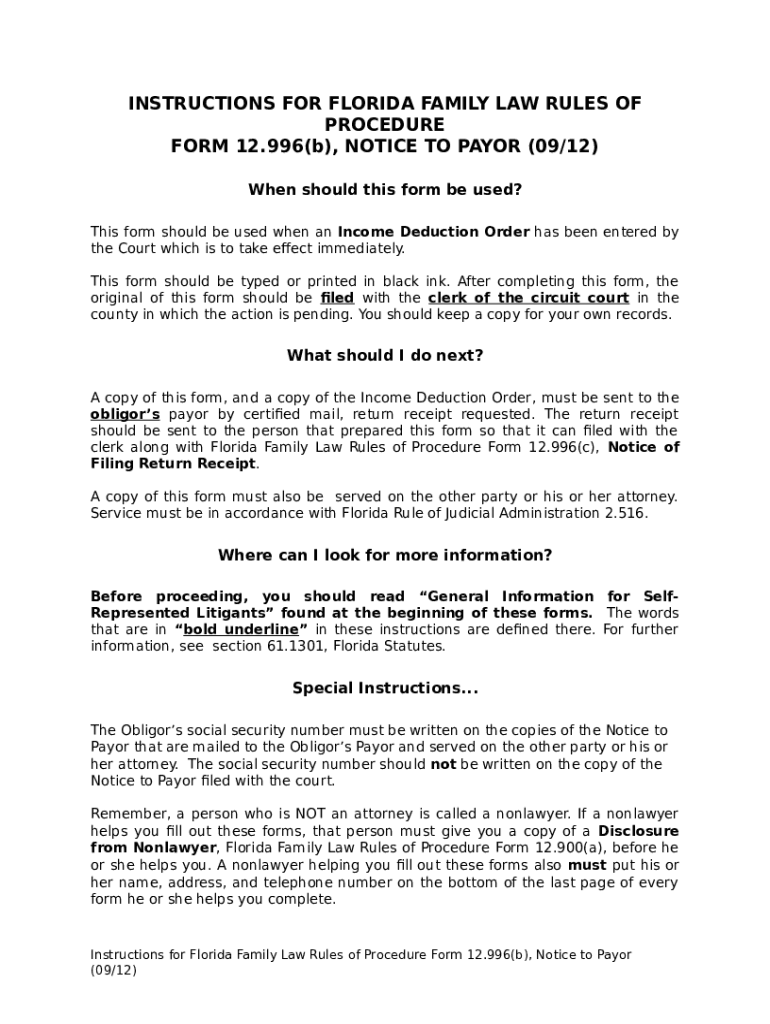 Request for Income Deduction Orders Doc Template | pdfFiller