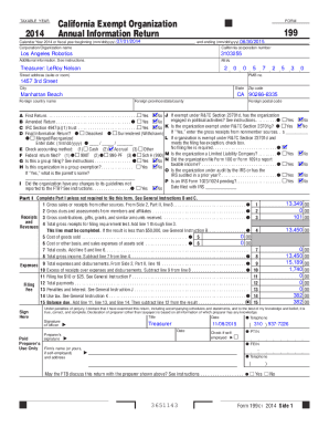 Fillable Online California Exempt Organization Annual Information ...