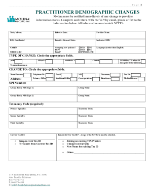 Fillable Online Demographic Change Request Form Fax Email Print - pdfFiller